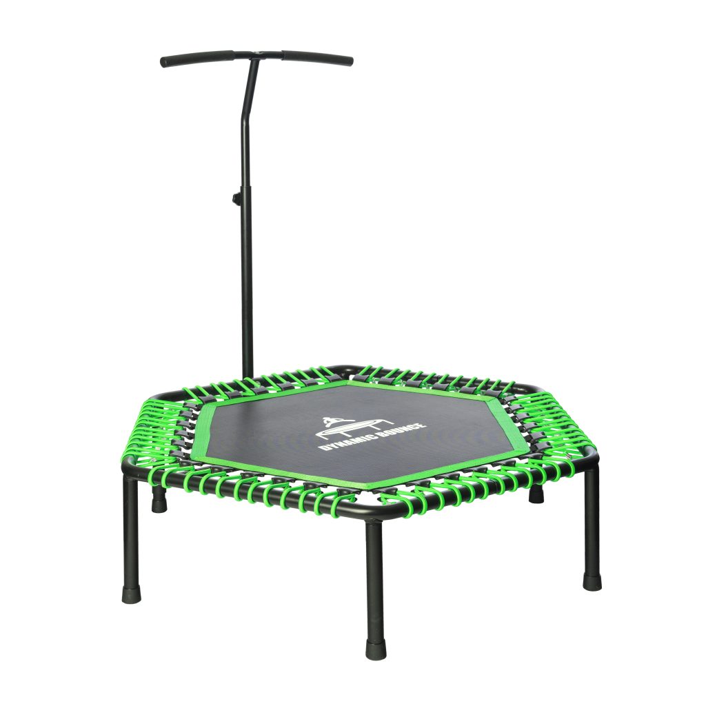 Green Dynamic Bounce Hex Mini Trampoline Spring Free Bungee with Handle ...